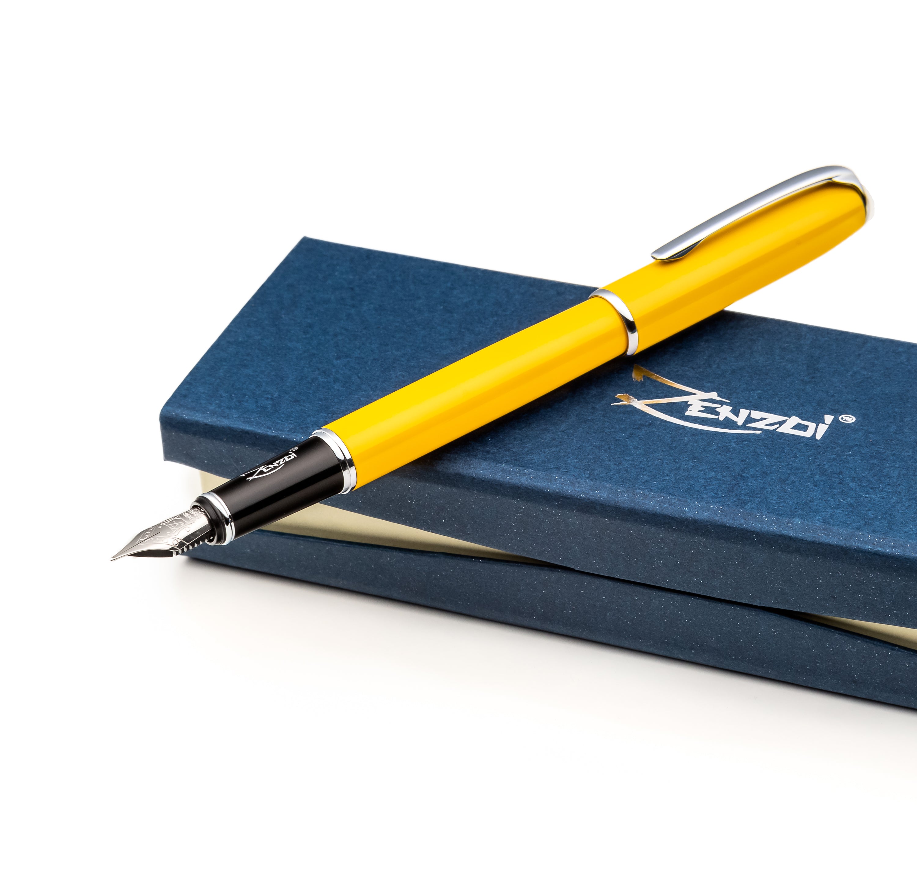 Yellow Fountain Pen Set with Schmidt Fine Nib | ZenZoi