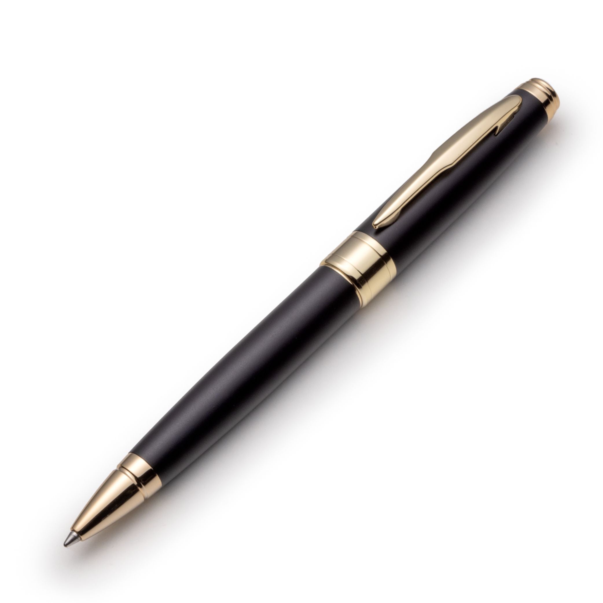 Black & Gold Ballpoint Pen with Schmidt Ink Refills | ZenZoi