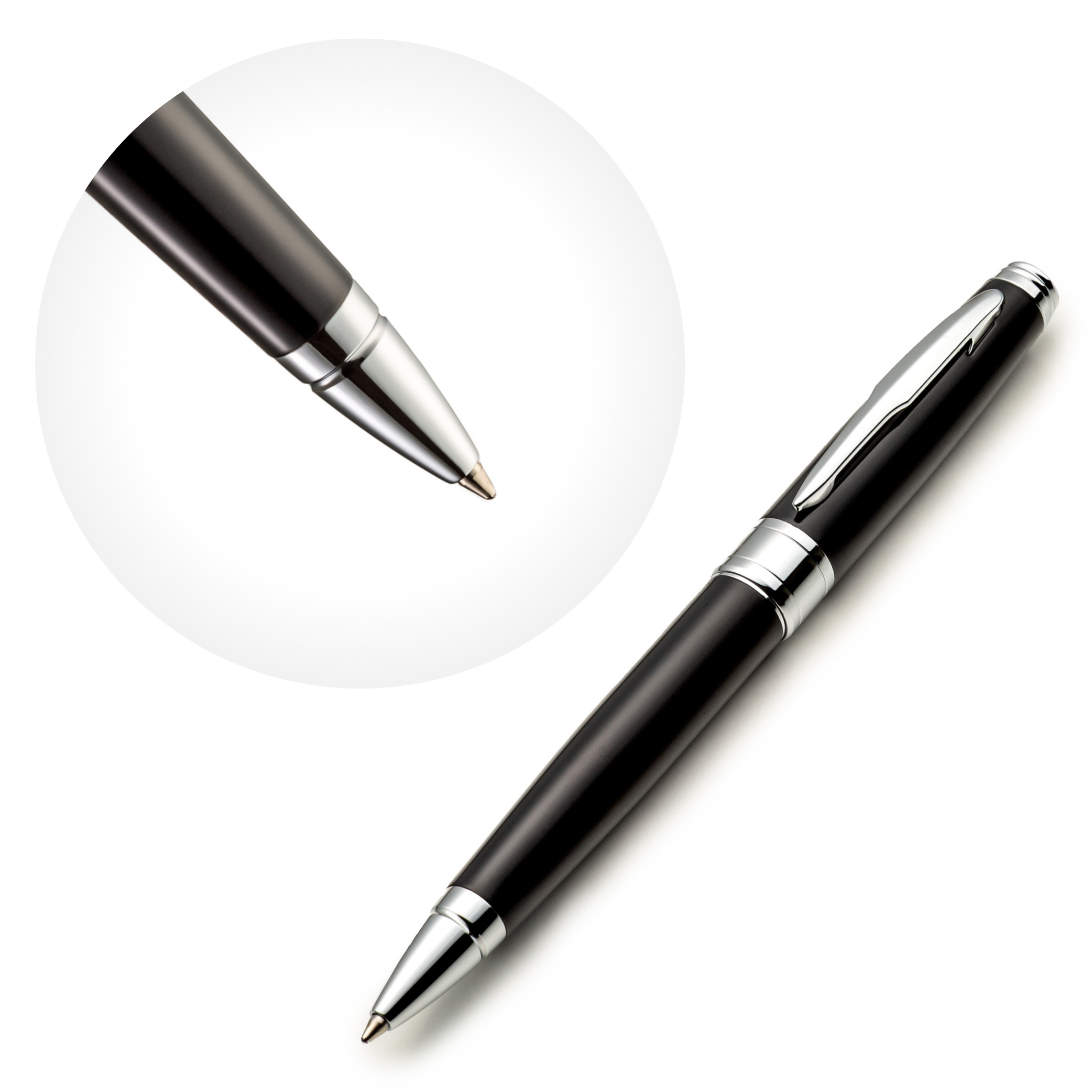 Black Ballpoint Pen Set with Ink Refills | ZenZoi