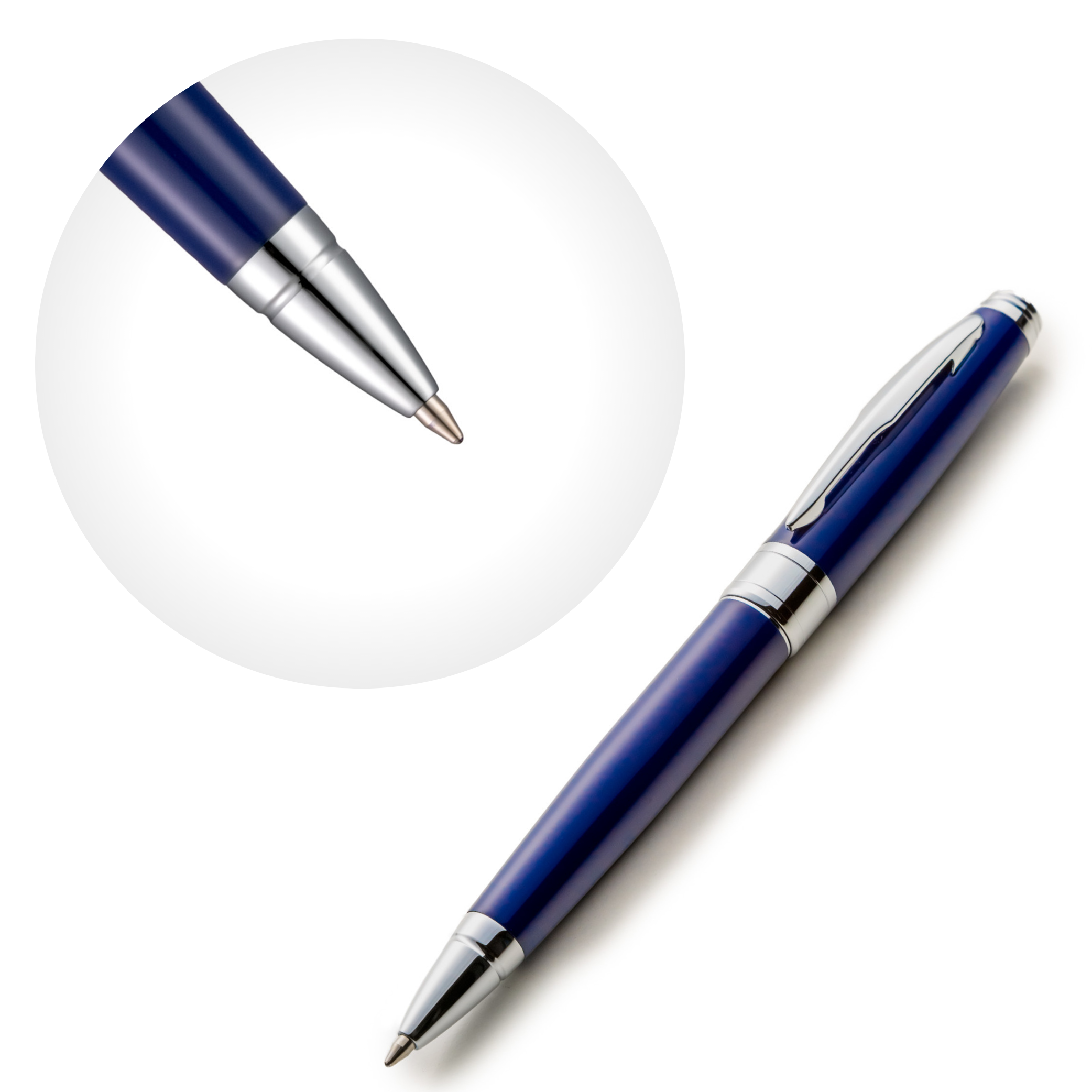 Blue Ballpoint Pen Set with Ink Refills | ZenZoi