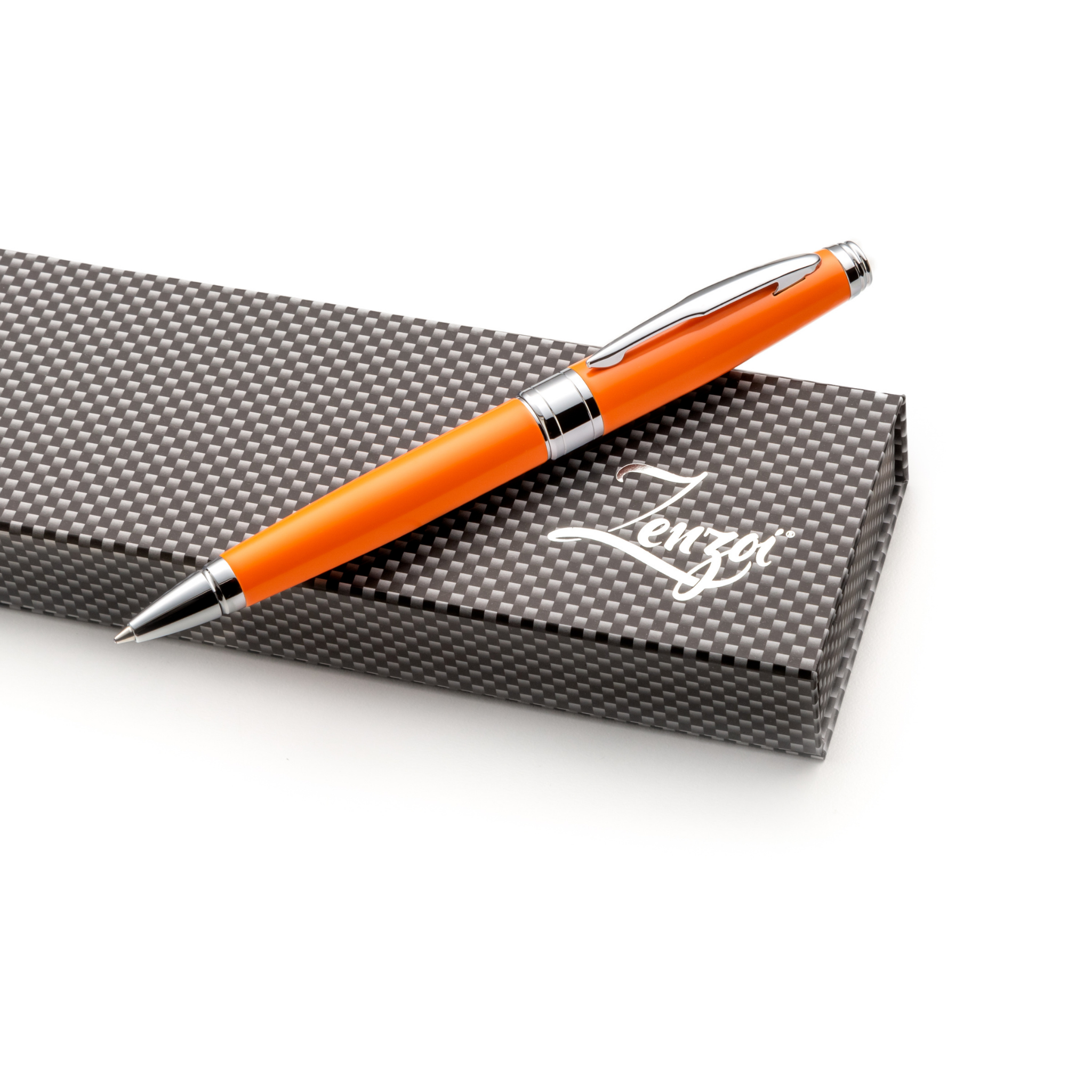 Orange Ballpoint Pen Set with Ink Refills | ZenZoi